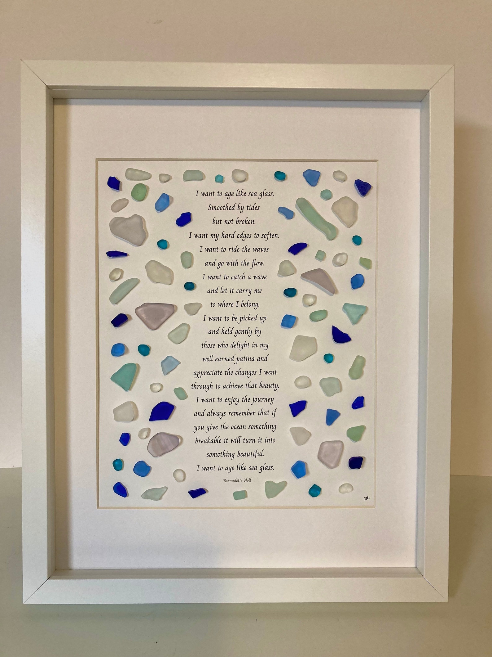 11x14 Sea Glass Poem Art, "i Want to Age Like Sea Glass ...