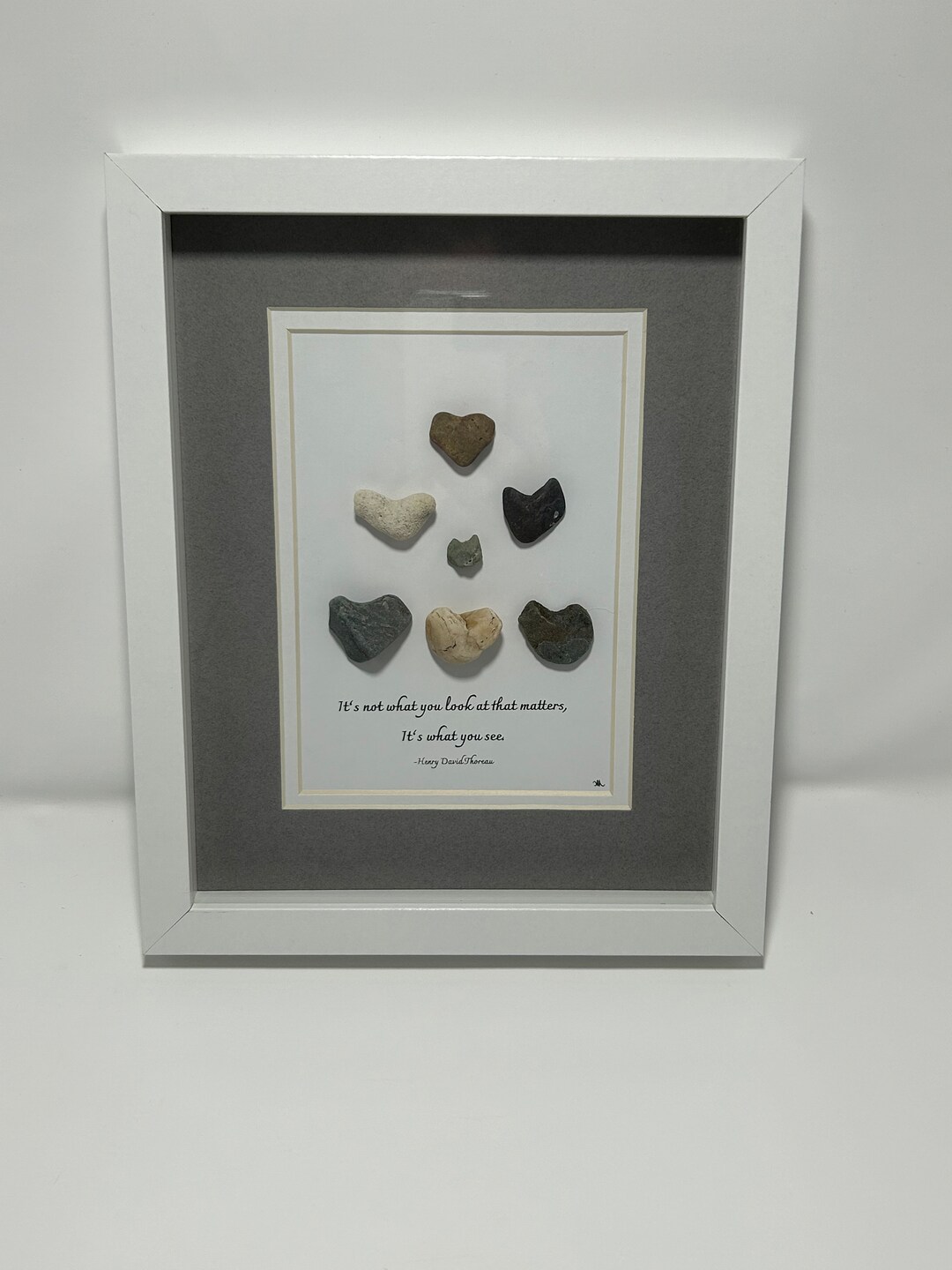 Sea Glass Collage With Quote Henry David Thoreau - Etsy
