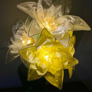 Daffodil Flower With LED Fairy Lights. Handmade, Unique Home Decor ...