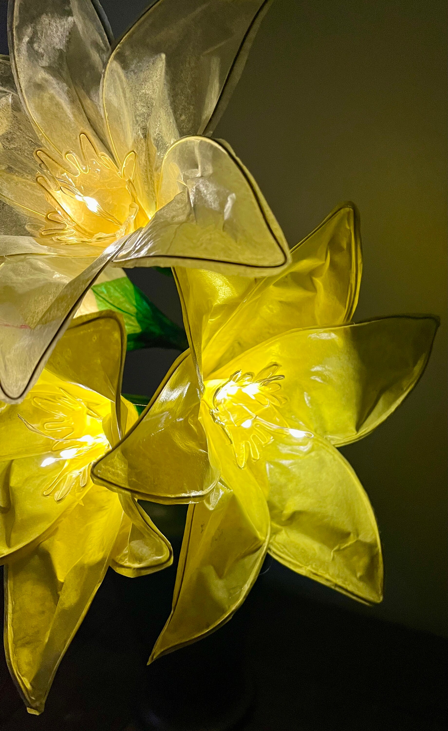 Daffodil Flower With LED Fairy Lights. Handmade Unique Home - Etsy
