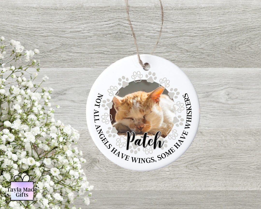Personalized Cat Memorial Keepsake: Photo Ceramic Ornament - Etsy