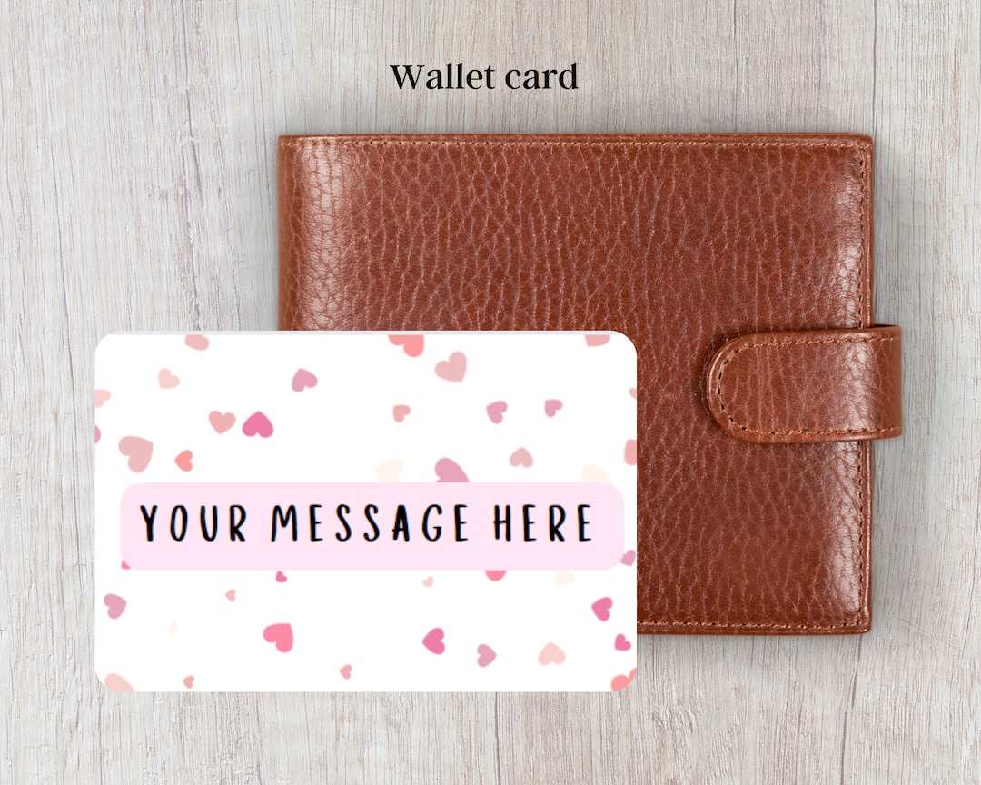 Personalised Message Wallet Card | Unique Gift for Partner / Wife ...