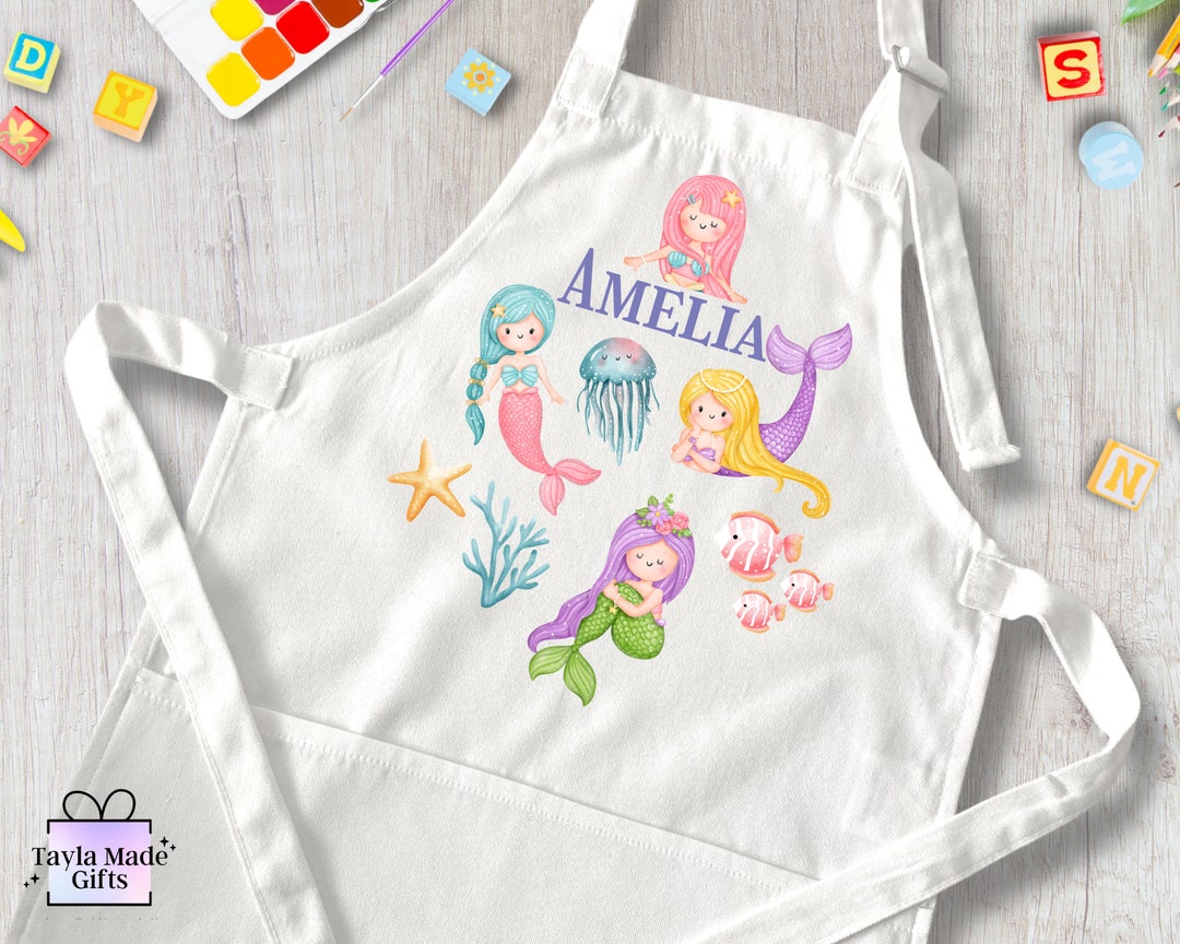 Mermaid Apron | Personalised | Childs Apron | Child Mermaid Gift ...