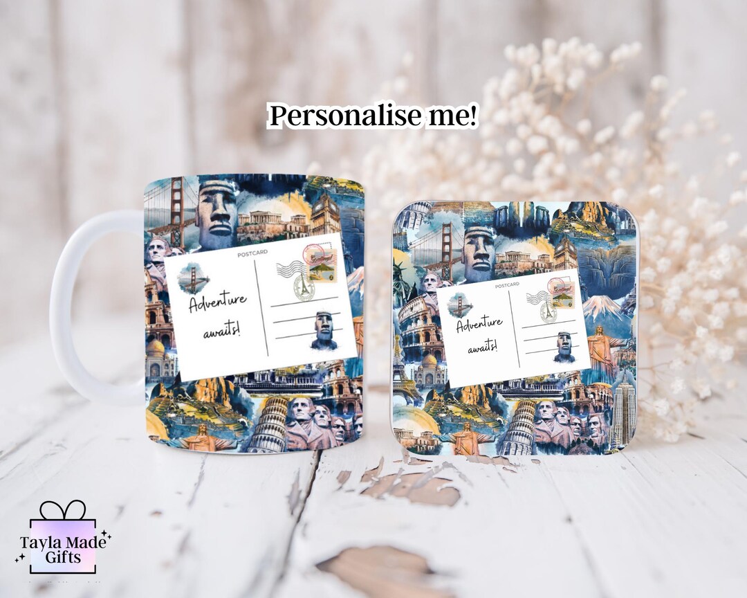 Wander Lust Travel Mug | Gap Year Gift | Traveller Gift | Landmark Mug ...