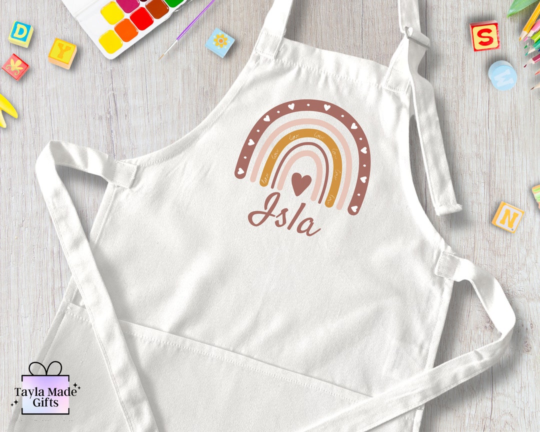 Rainbow Apron | Personalised | Child's Apron | Messy Crafts Apron ...