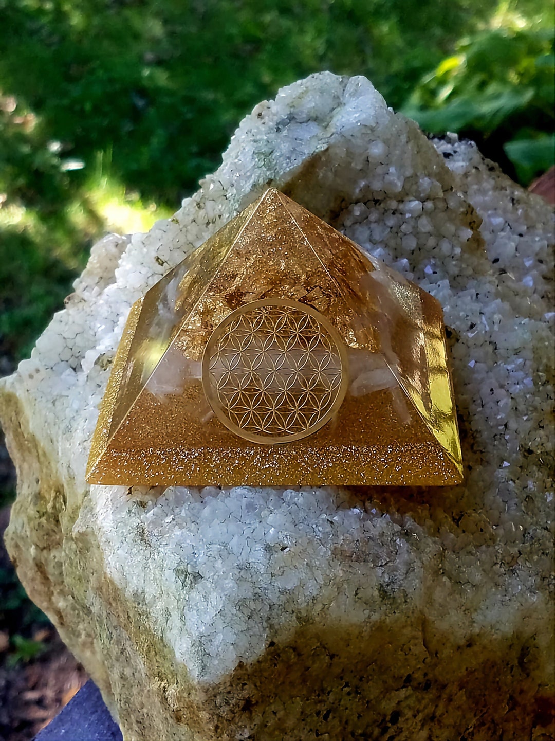 Orgonite Resin Crystal Pyramid - Etsy
