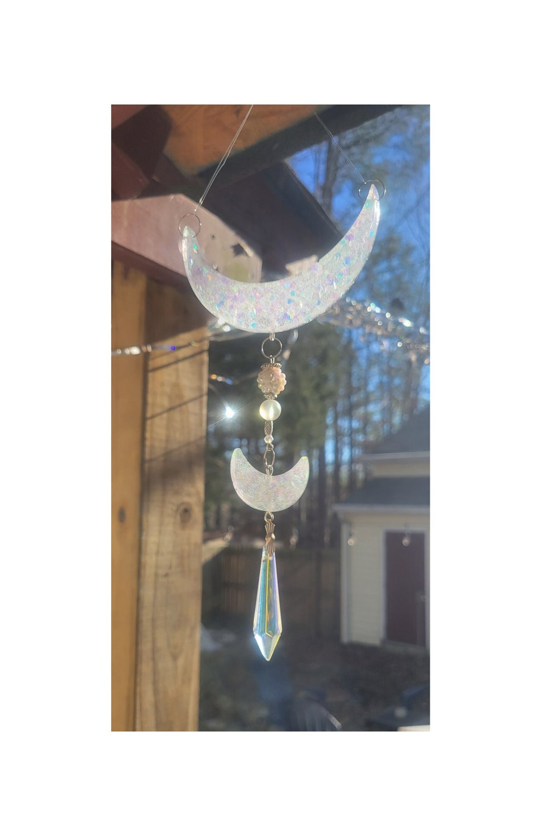 Double Moon Phase Suncatcher - Etsy