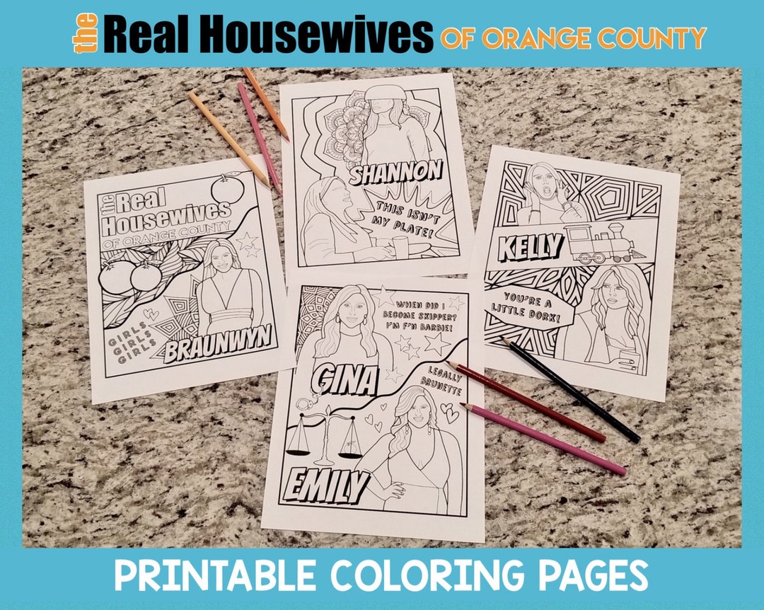 RHOC Printable Coloring Pages | the Real Housewives of Orange County ...