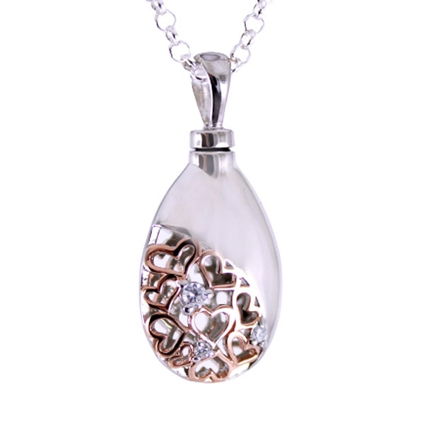 Sterling Silver Teardrop Cremation Necklace - Etsy