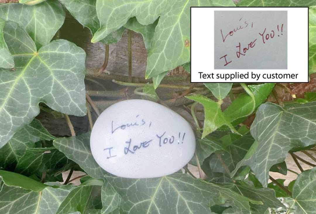 Actual Handwriting or Signature Pebble Stone Urn, Cremation Memorial ...