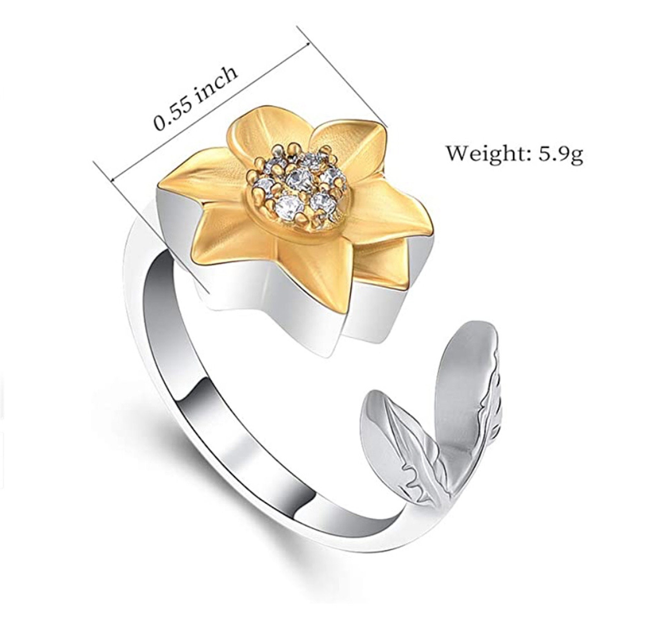 Sunflower Cremation Memorial Keepsake Urn Ring Bereavement | Etsy