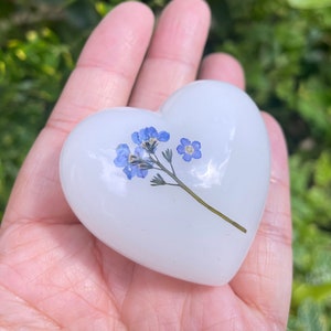 Small Forget Me Not Heart Pocket Urn, Memorial Ashes Keepsake Mini Urn ...