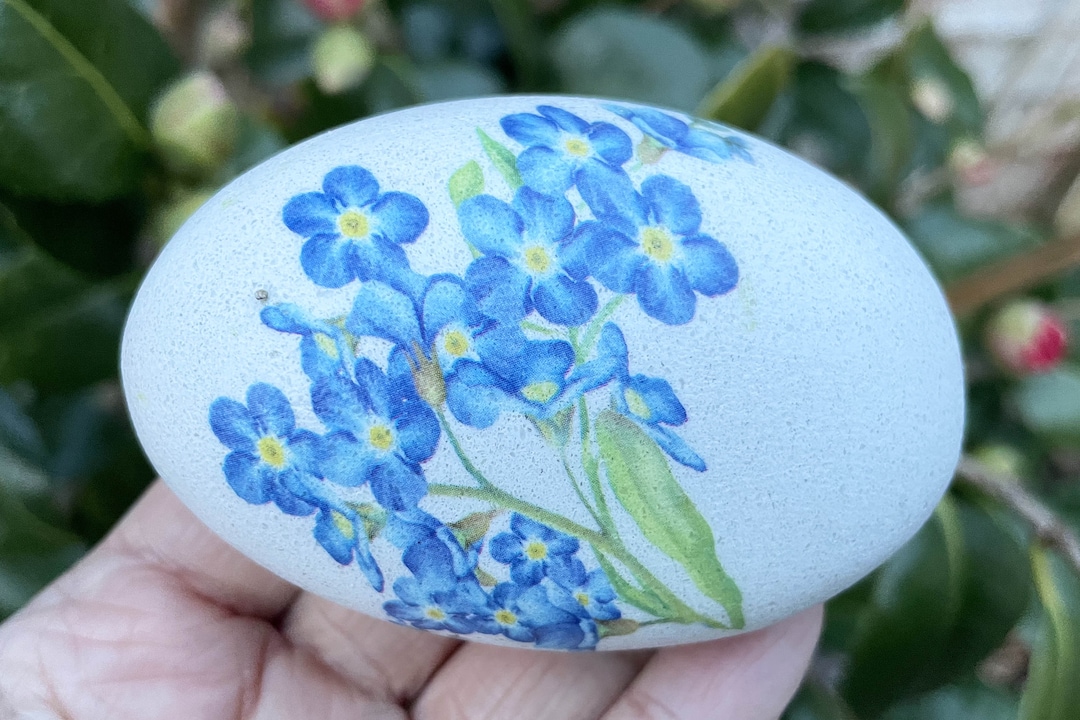 Forget Me Not Garden Pebble/stone Urn, Cremation Memorial Ashes ...