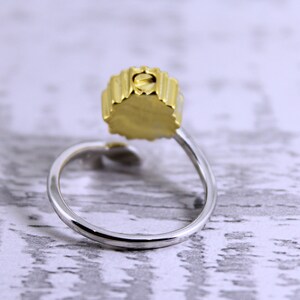 Sterling Silver Gold Sunflower Cremation Memorial Keepsake Urn Ring ...
