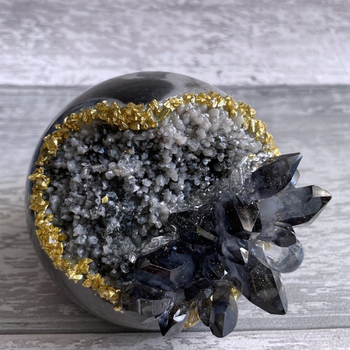 Galaxy Colors Geode Quartz Cluster 80mm Large Sphere Funeral - Etsy