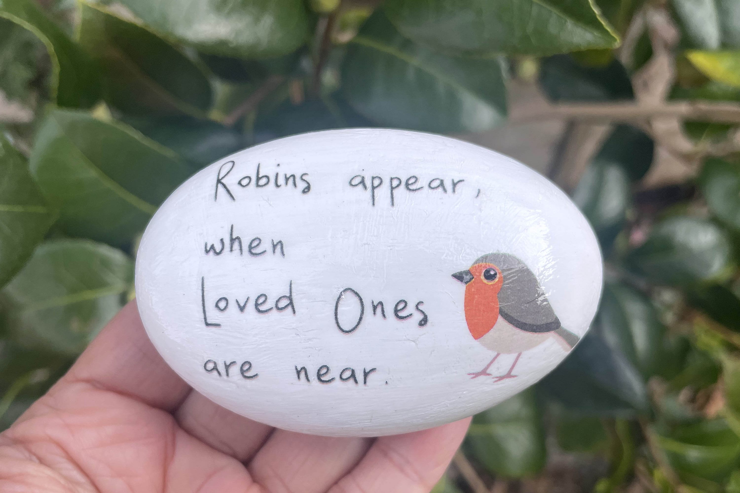 Robins Appear Pebble/stone Urn, Cremation Memorial Ashes Keepsake Mini ...