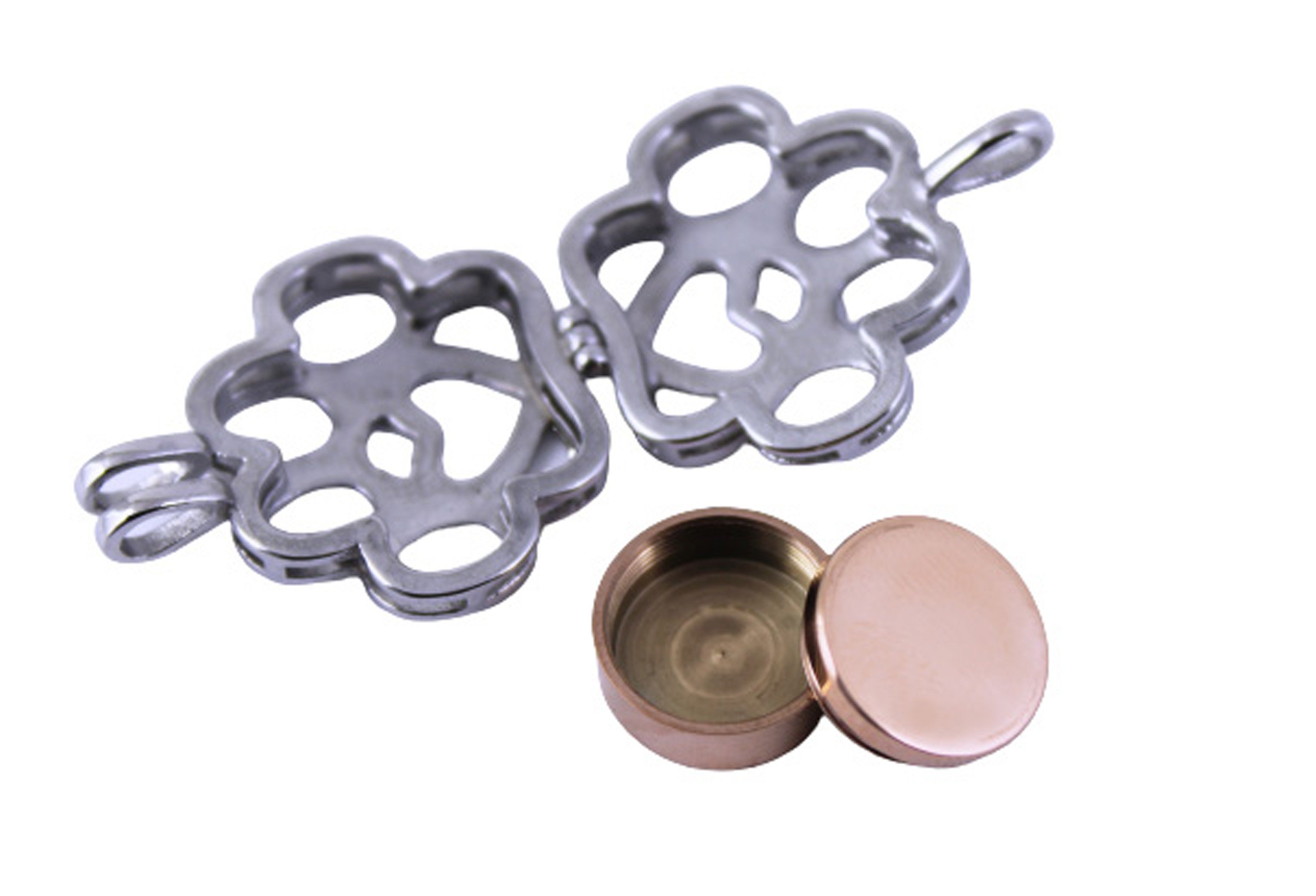 Pet Paw Cage Locket With Rose Gold Capsule Cremation Memorial - Etsy