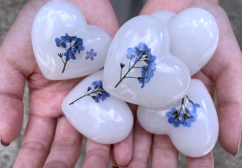 Small Forget Me Not Heart Pocket Urn Memorial Ashes Keepsake - Etsy UK