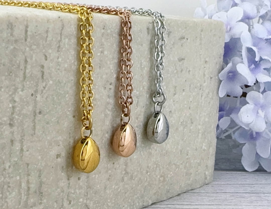 Mini Teardrop Cremation Ashes Memorial Keepsake Pendant, Memorial ...