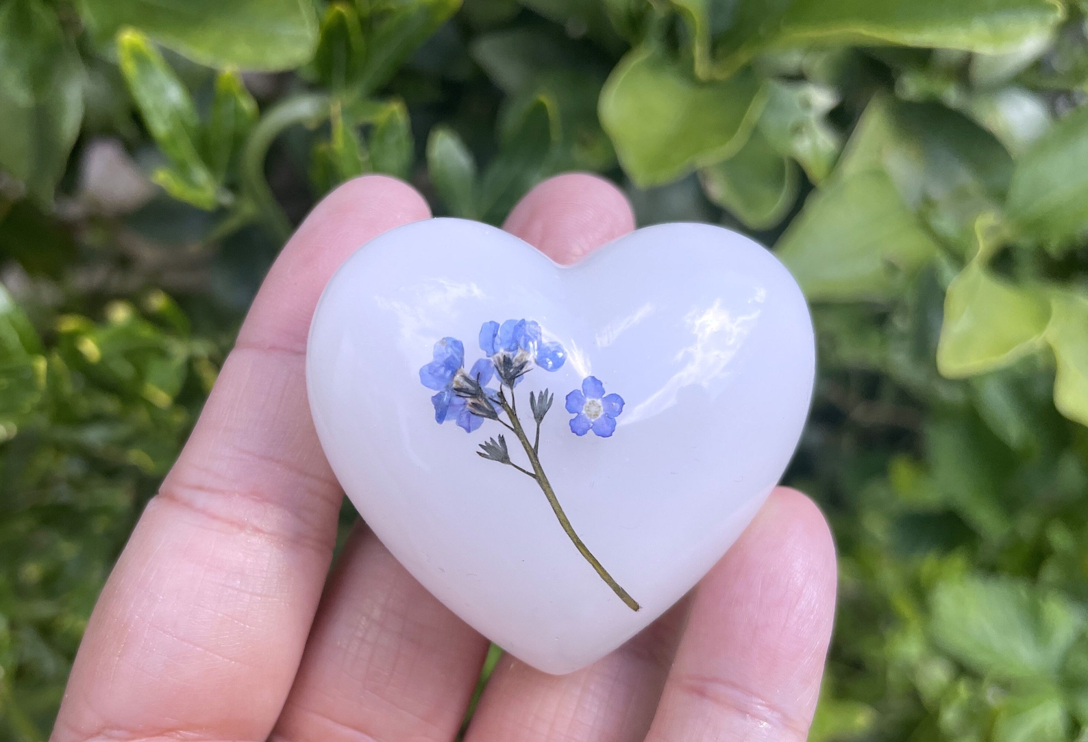 Small Forget Me Not Heart Pocket Urn Memorial Ashes Keepsake - Etsy UK