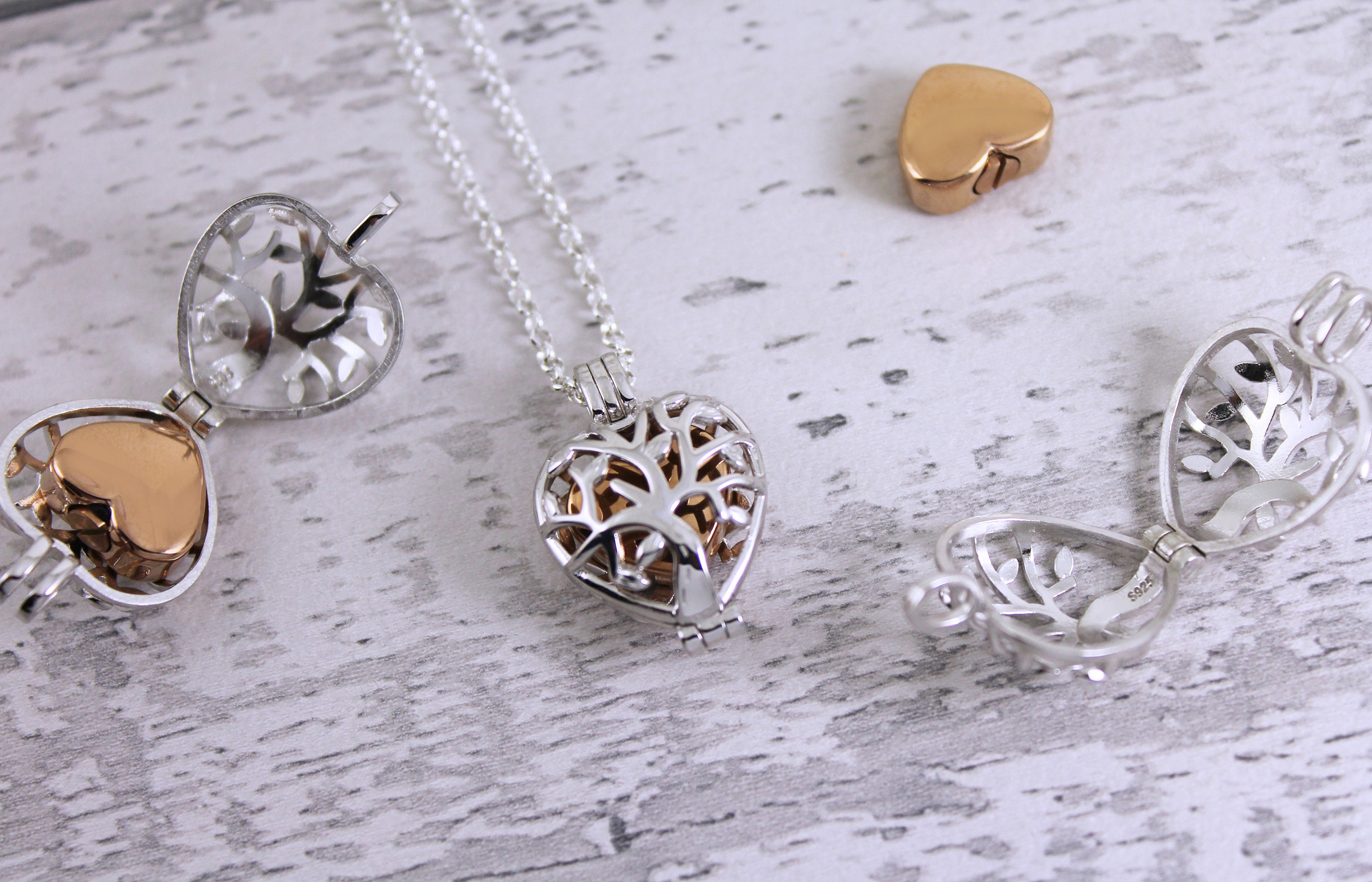 Sterling Silver Tree of Life Heart Cage Locket Cremation | Etsy