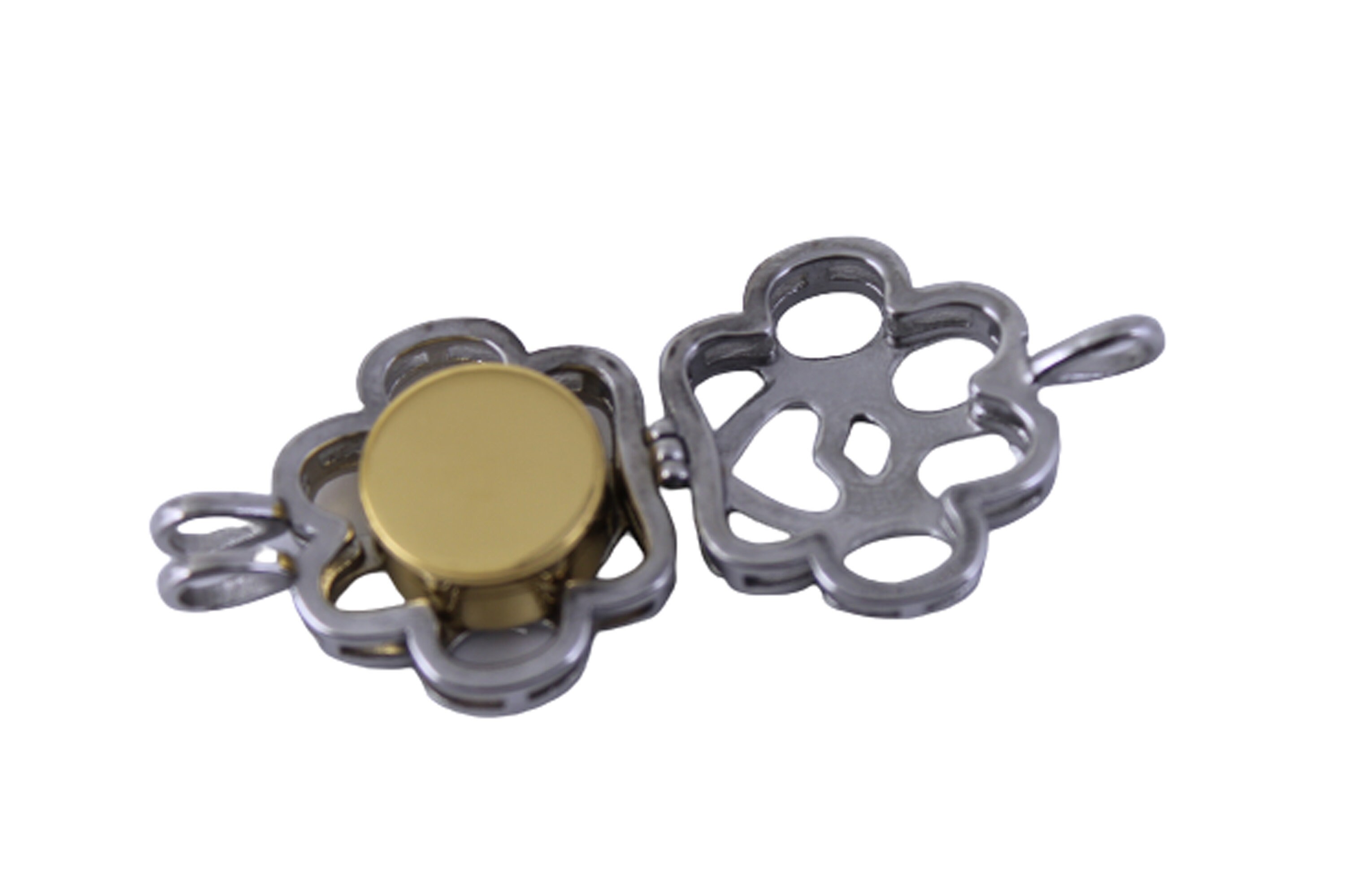 Pet Paw Cage Locket With Inner Gold Capsule Cremation Memorial - Etsy