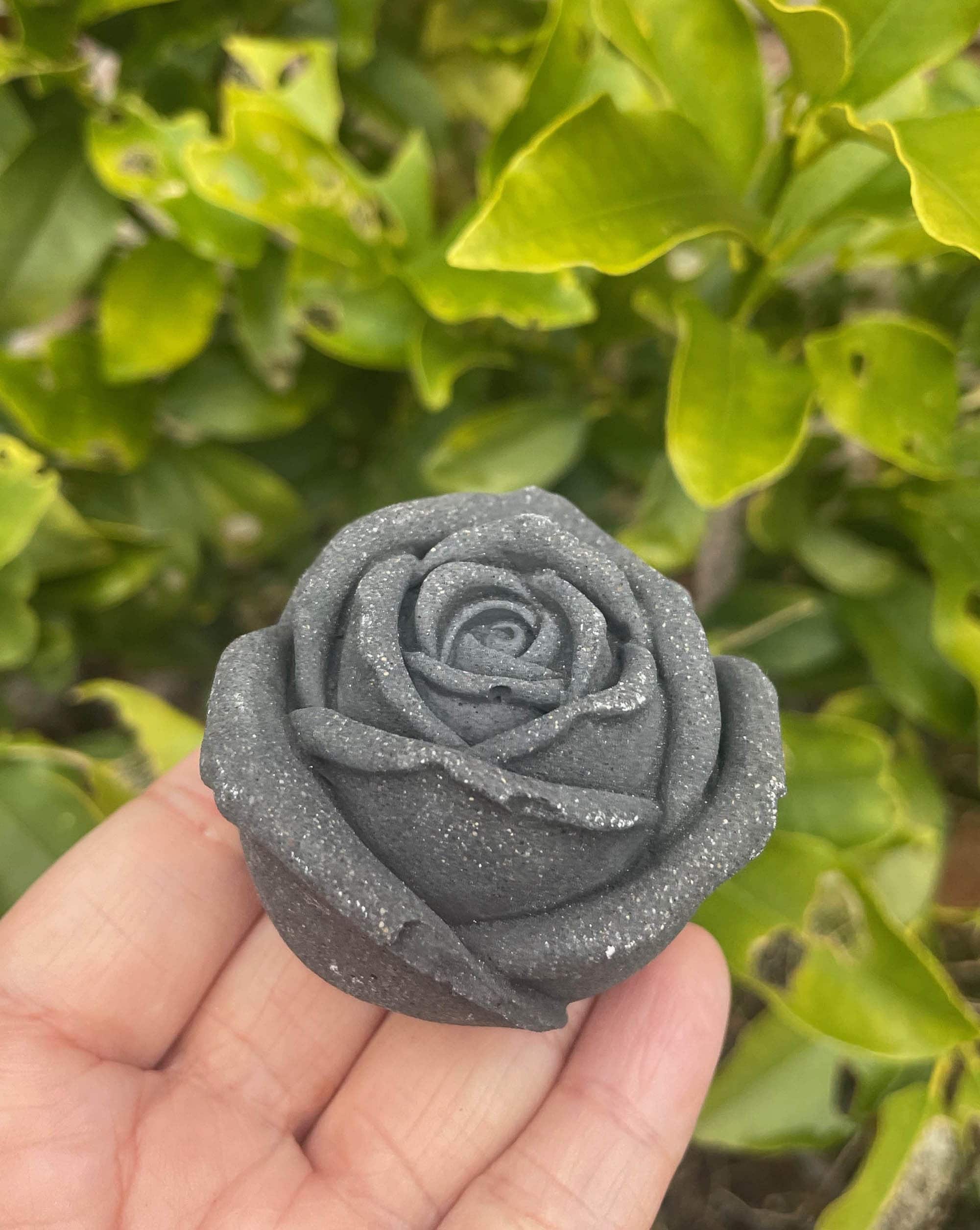 Rose Flower Cremation Memorial Ashes Keepsake Mini Urn, Outdoor Stone ...