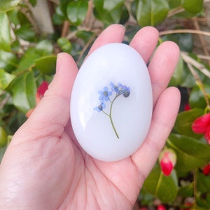 Forget Me Not Pebble Pocket Urn, Memorial Ashes Keepsake Mini Urn, Palm ...