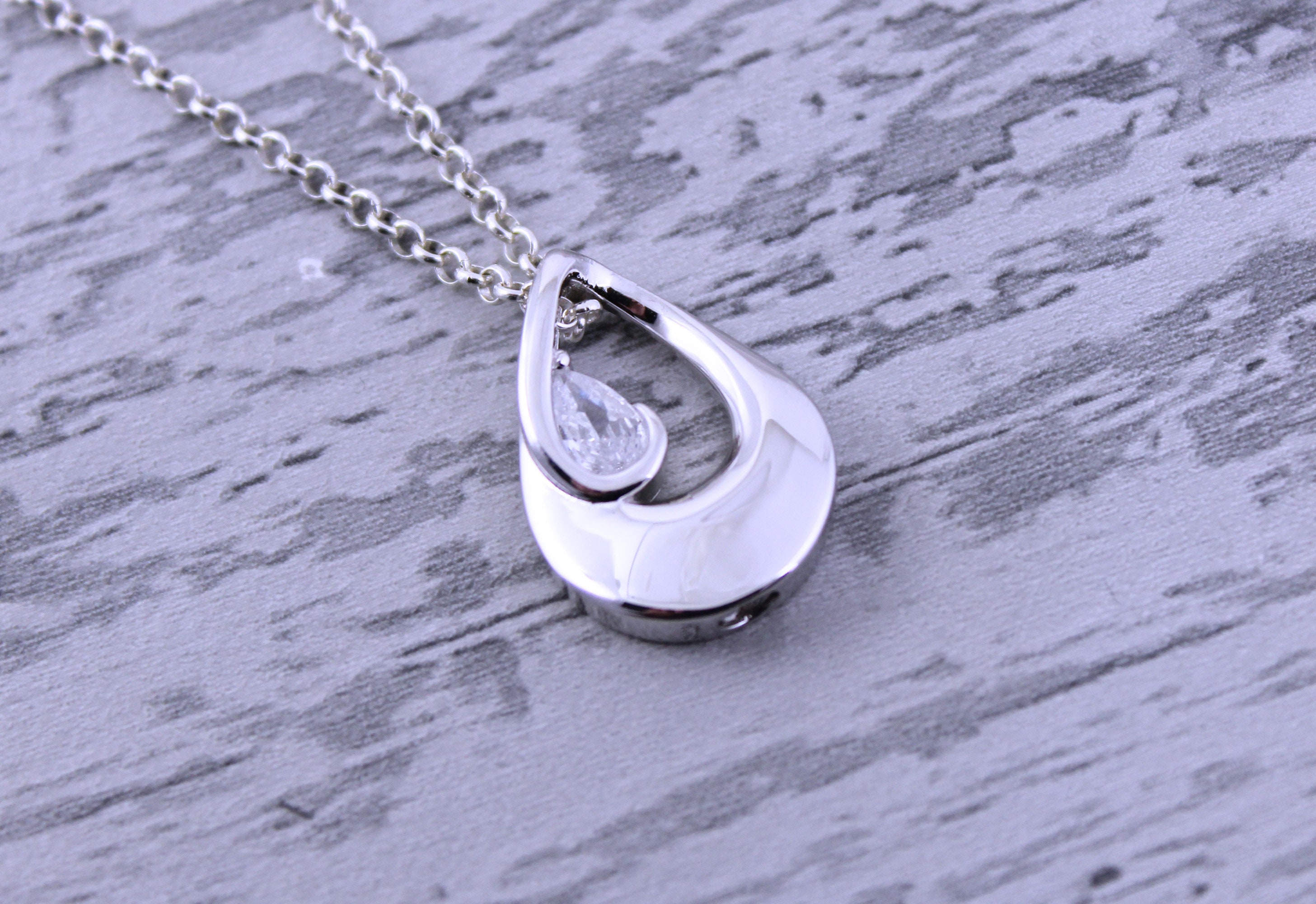 Sterling Silver Angel Tear Cremation Memorial Keepsake Urn Necklace ...