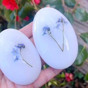 Forget Me Not Pebble Pocket Urn, Memorial Ashes Keepsake Mini Urn, Palm ...