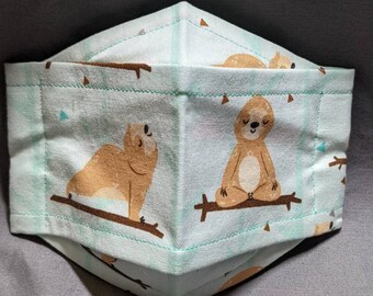 Sloth Face Mask | Etsy