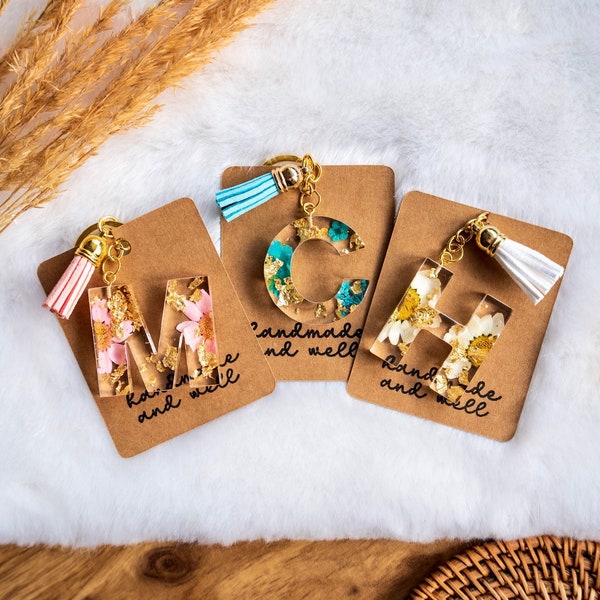 Resin Initial Keychain - Etsy