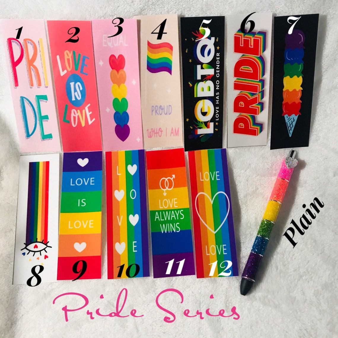 Rainbow Glitter Pen, PRIDE, LGBTQ+ - Etsy