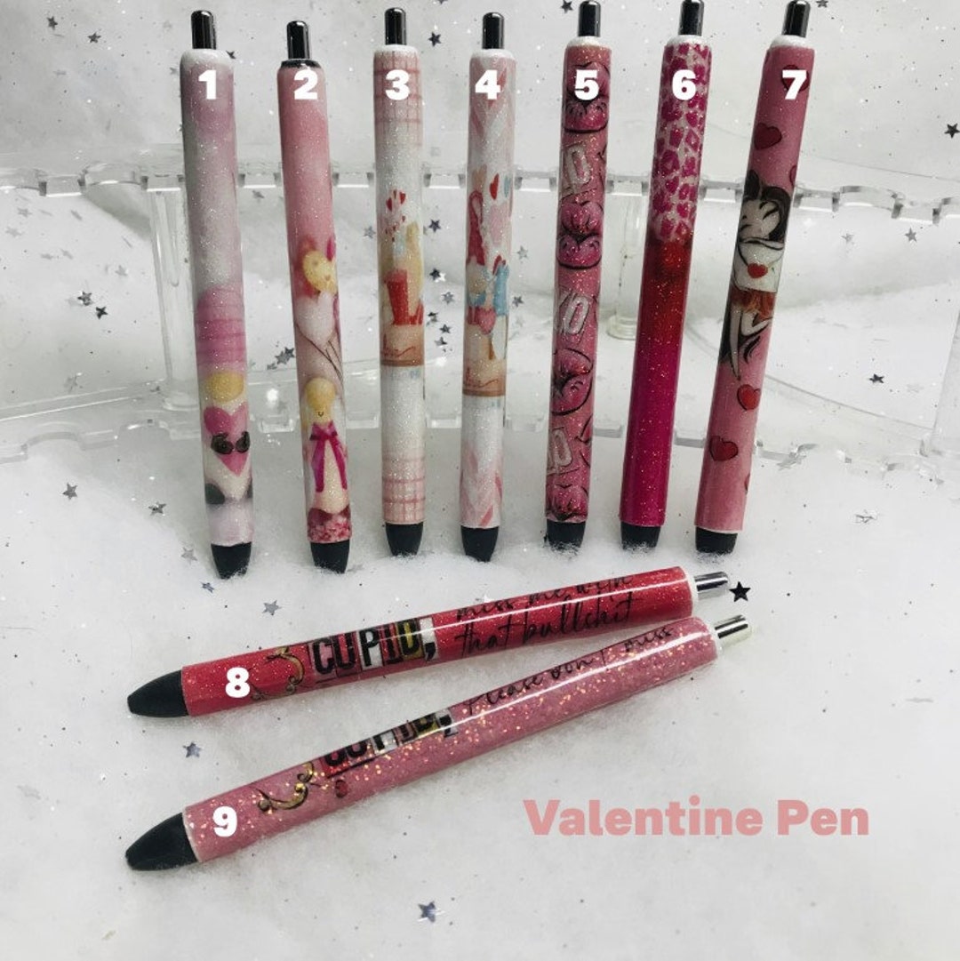 Valentine's Day Glitter Gel Pen, Epoxy Pen, Inkjoy - Etsy