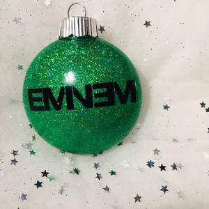 Rapper-inspired Glitter Christmas Ornament, Hip Hop, Rap, Shady, Tupac ...