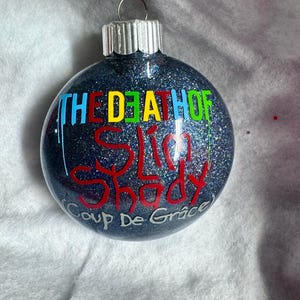 Rapper-inspired Glitter Christmas Ornament, Hip Hop, Rap, Shady, Tupac ...
