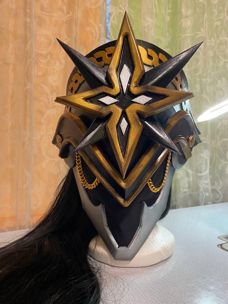 Capitano Helmet for Cosplay. Genshin Impact. Cosplay Mask. Il Capitano ...