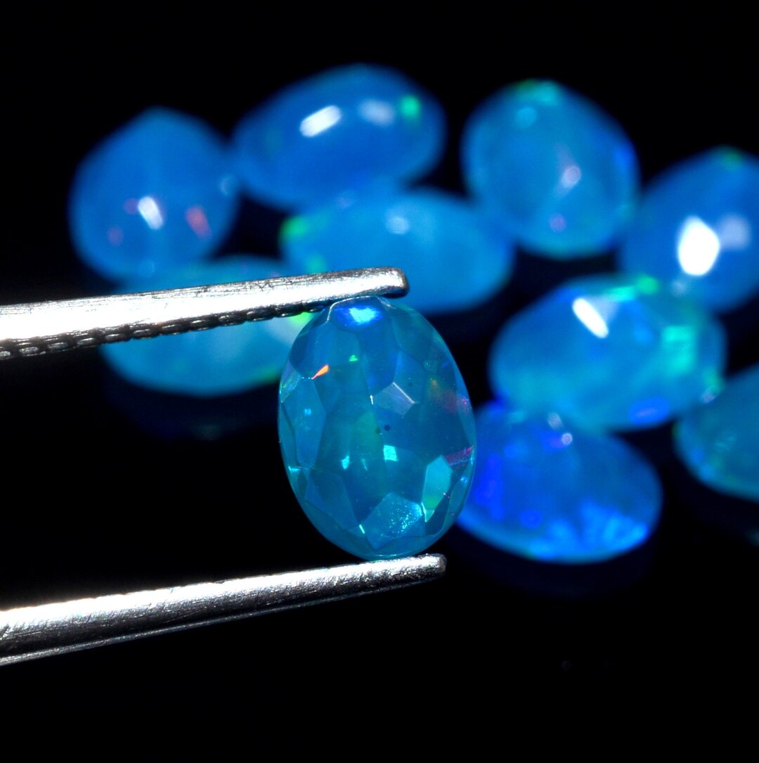 Ethiopian Blue Opal Cut Calibrated Size Natural Paraiba Opal - Etsy