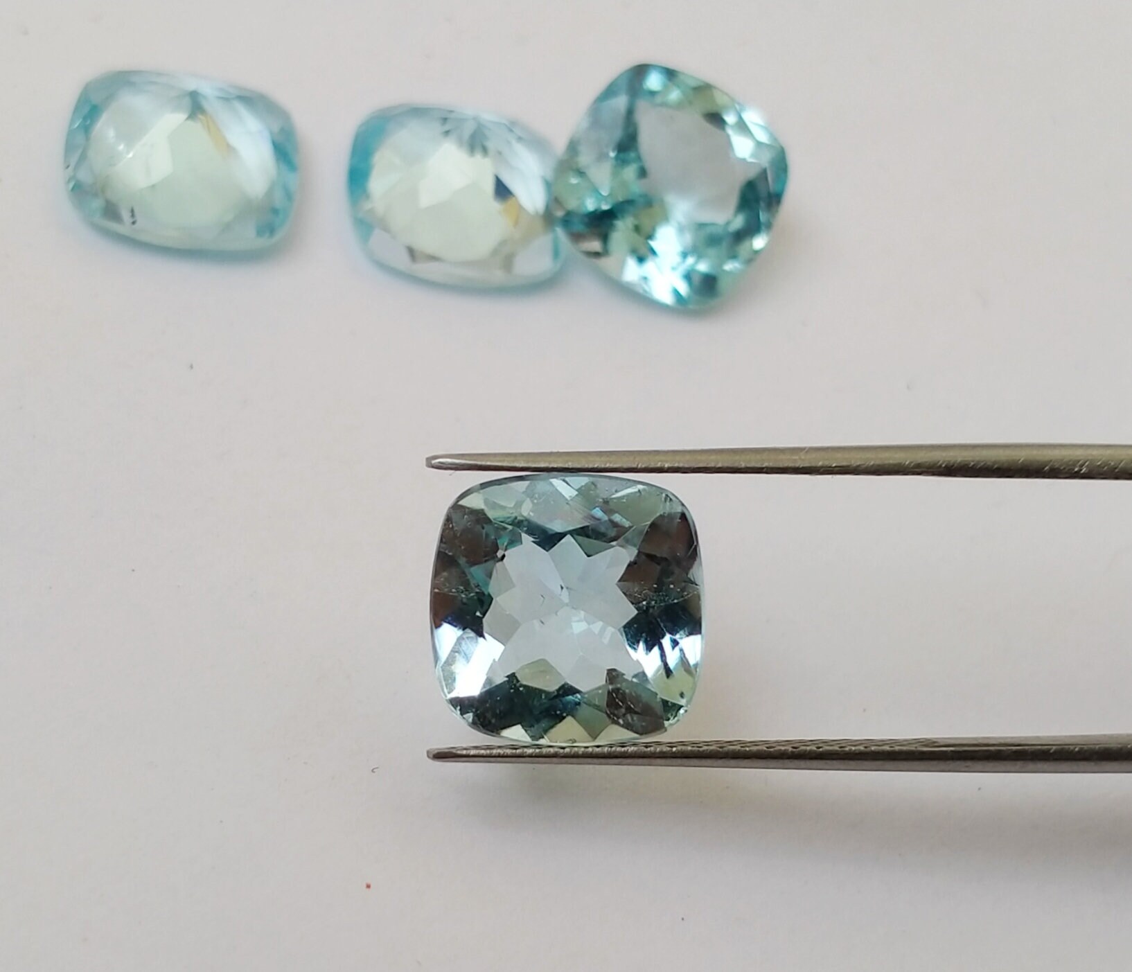 Natural Sky Blue Topaz Cushion Shape 10mm Blue Topaz Faceted - Etsy UK