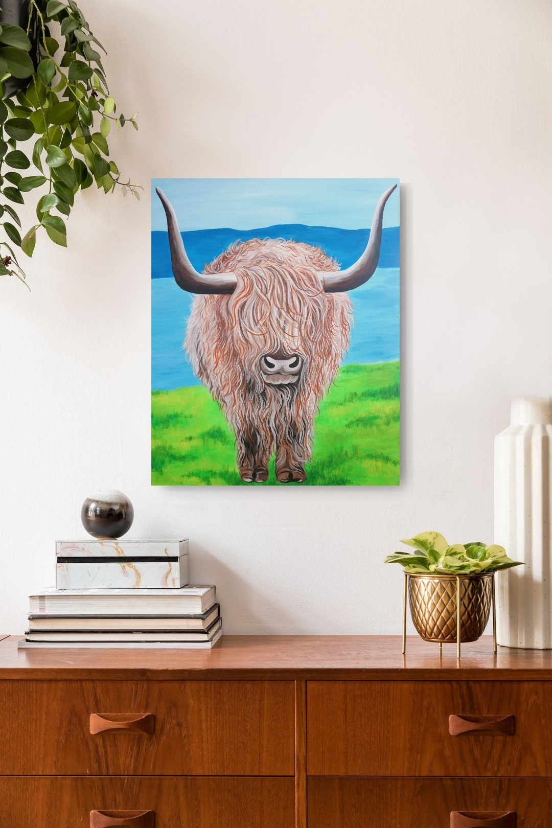 Original Art - Maggie Moo - Highland Cow - Etsy