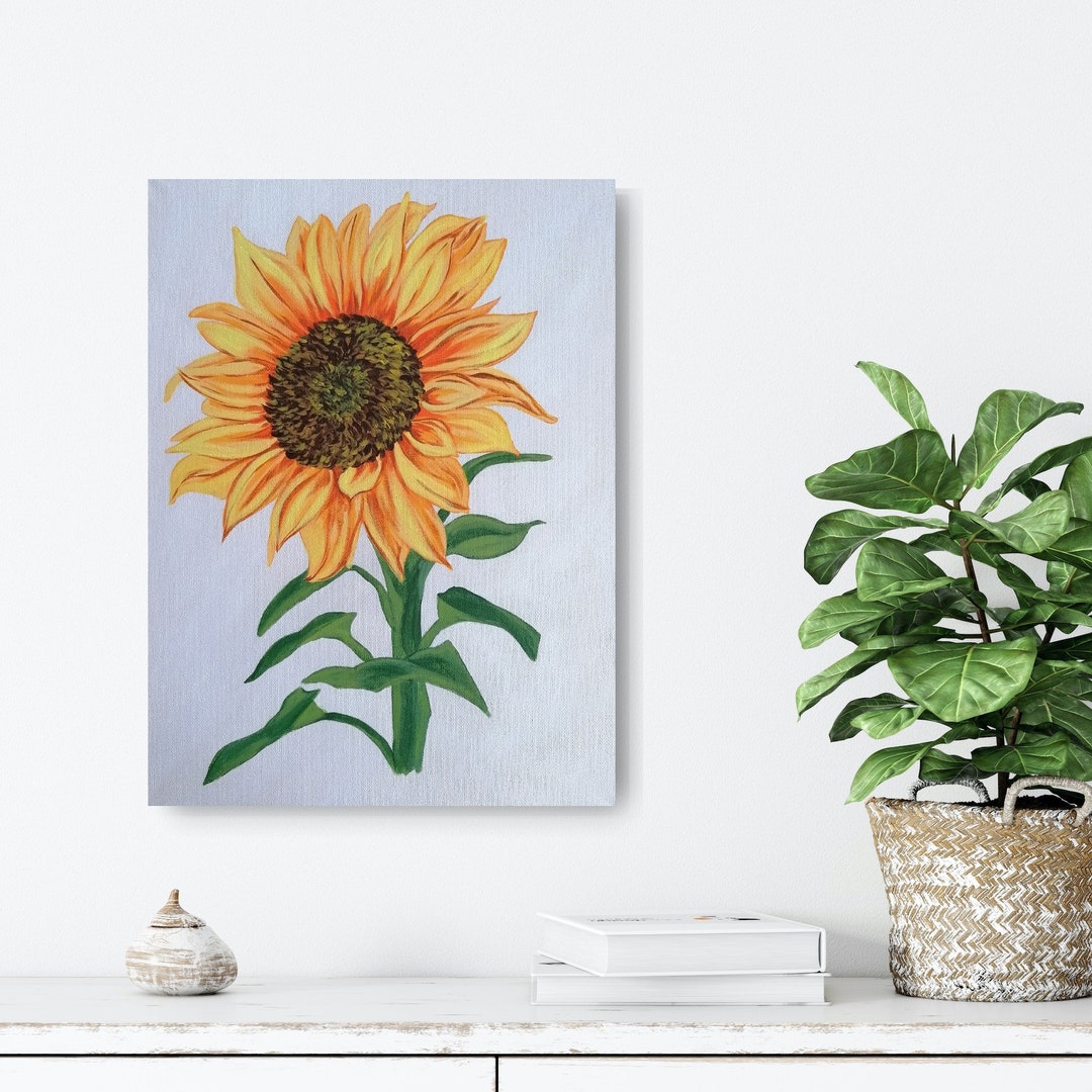 Original Art - Sunflower in Garden - Flowers in Garden Collection - Etsy