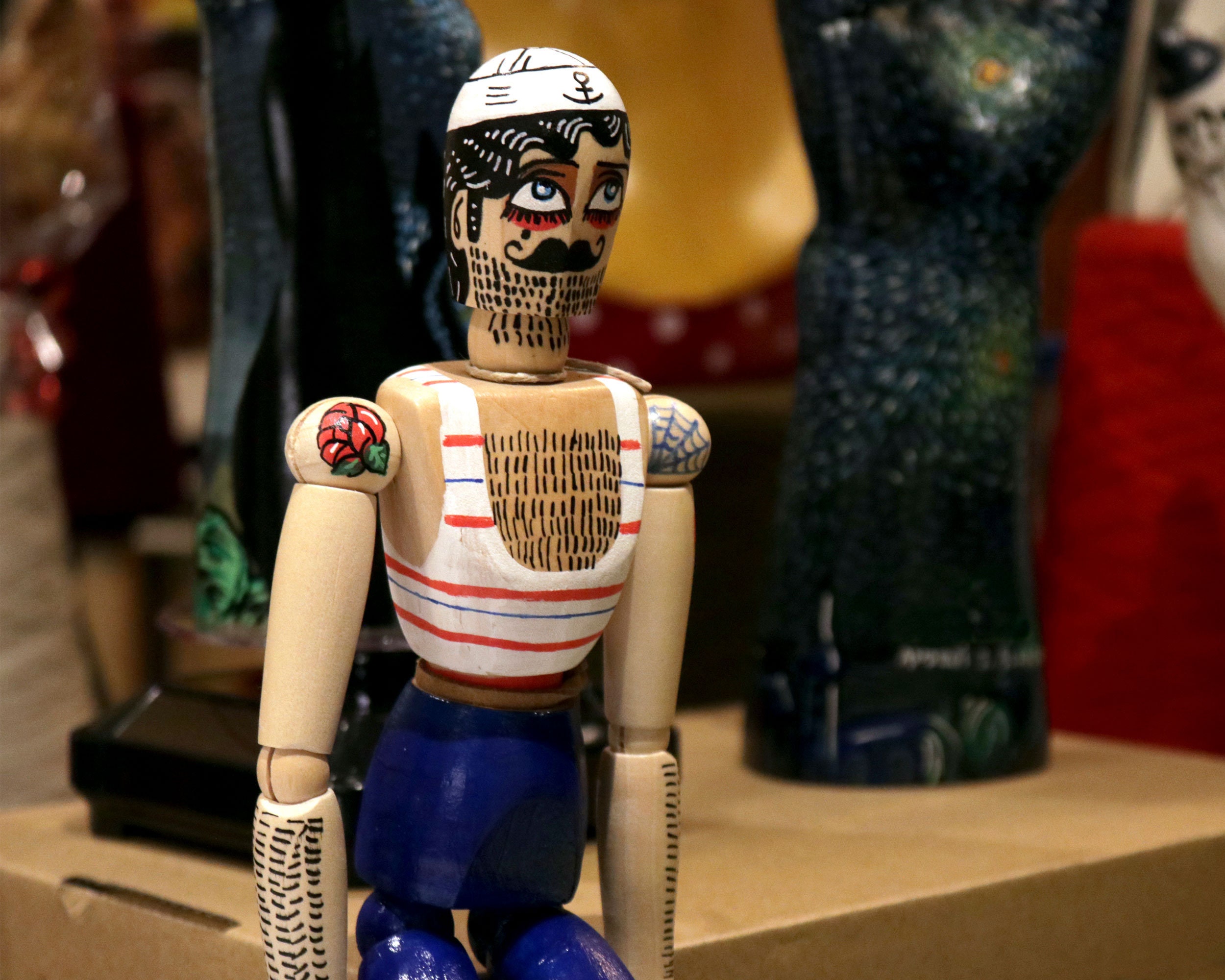 Hand Painted Wood Mannequin, Object Art, Personalized Gift, Mannequin ...