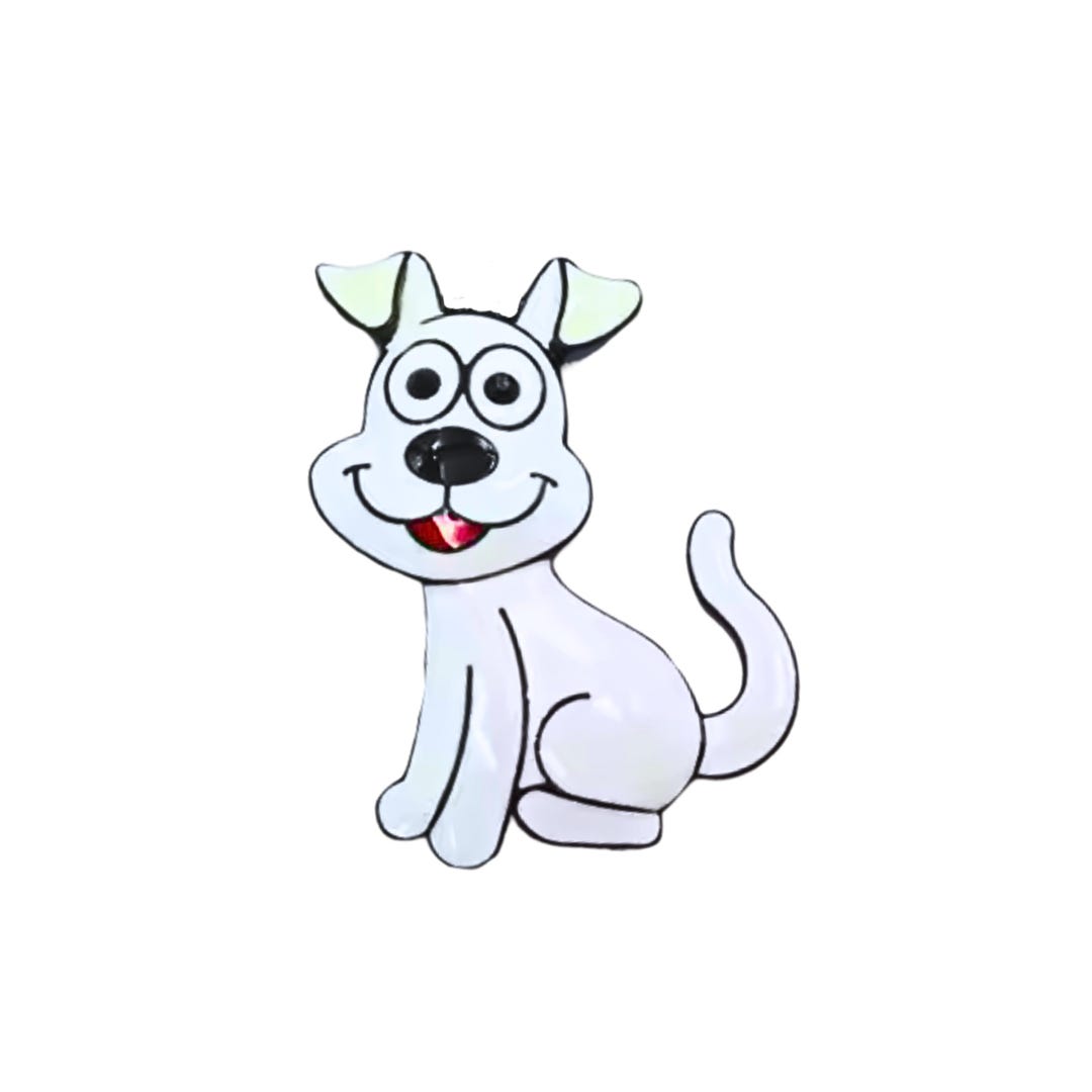 White Dog Pet Puppy Magnet for Pageant Contestant Number Sashes Fashion ...