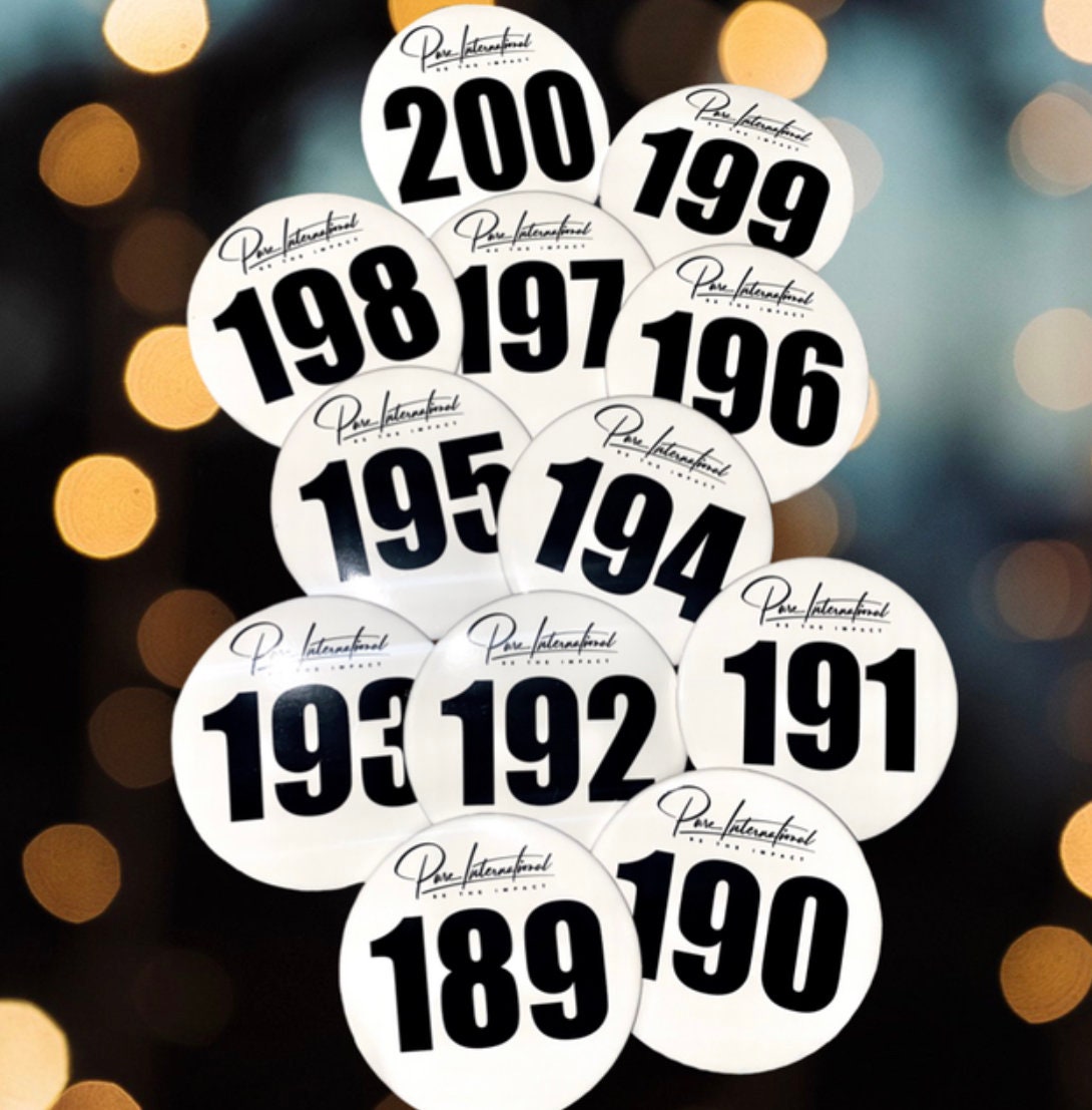 Magnetic Contestant Numbers for Pageants Contests Athletic - Etsy