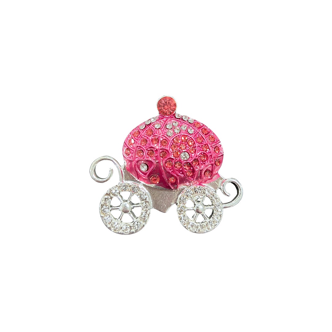 Pink Carriage Fairy Tale Rhinestone Magnet Pageant Contestant Number ...