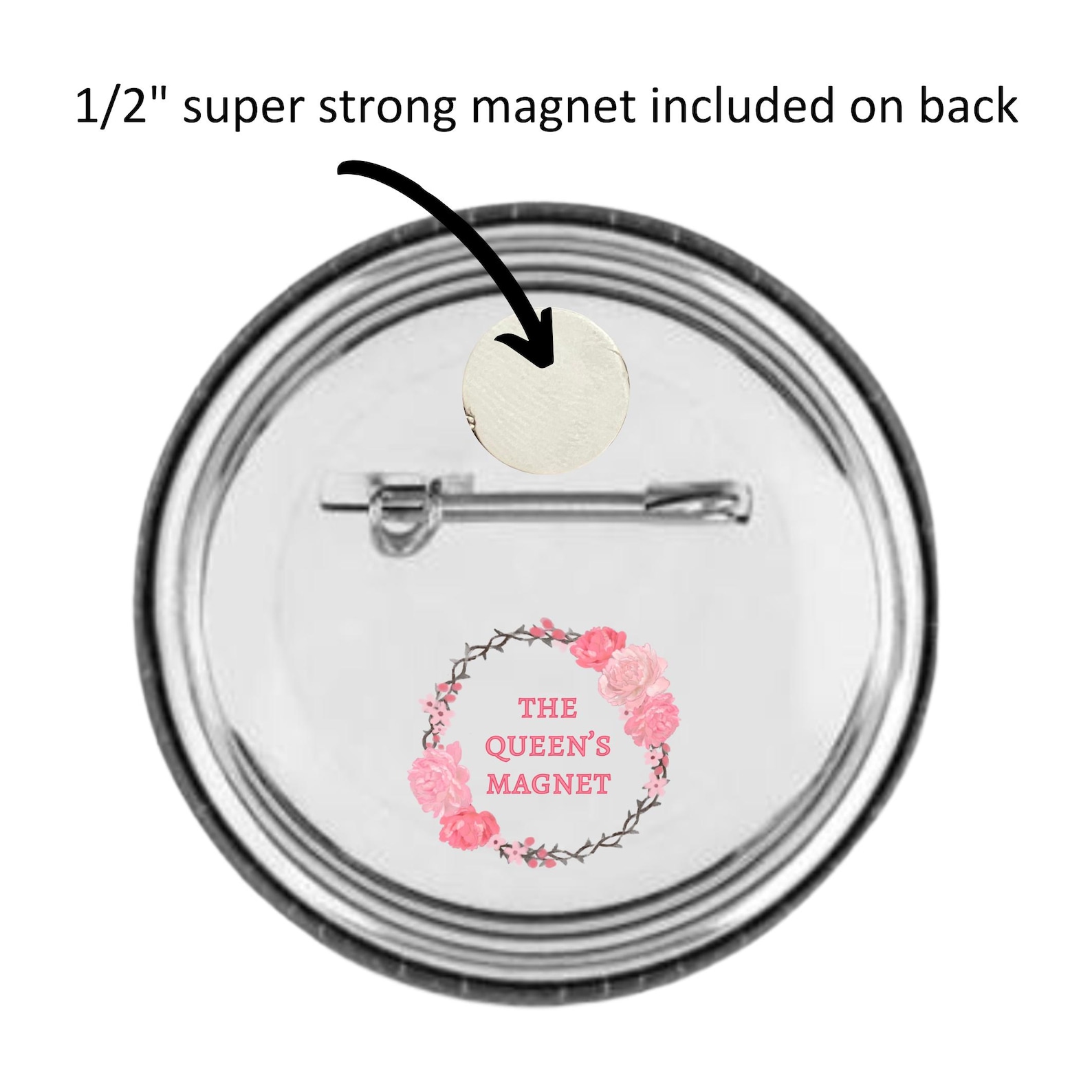 Custom 3" Bling Magnetic Button: Pageant Sports Gift Photo Bottle Cap ...