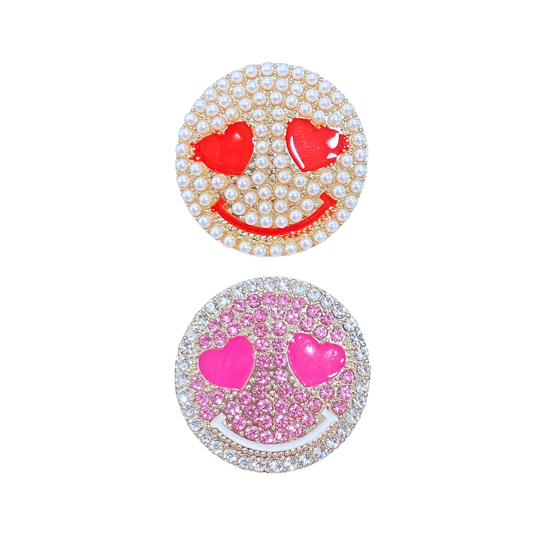 Heart Eyes Emoji Rhinestone Magnet Pageant Contestant Number Sashes ...