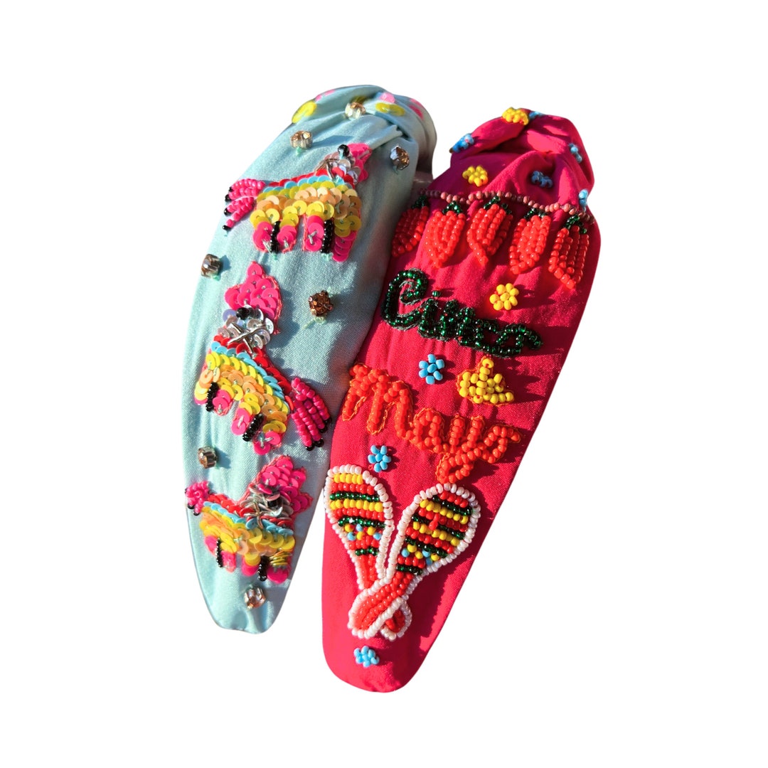 Festive Cinco De Mayo Pinata Headband, Trendy Accessory, Beaded ...