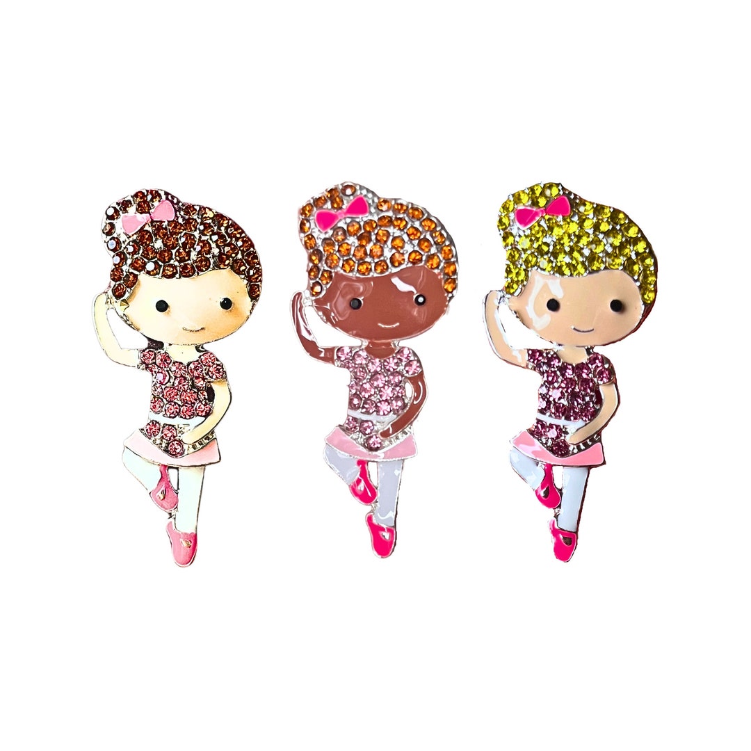 Ballerina Dancer Rhinestone Magnetic Pin Brooch: Magnet Fashion ...