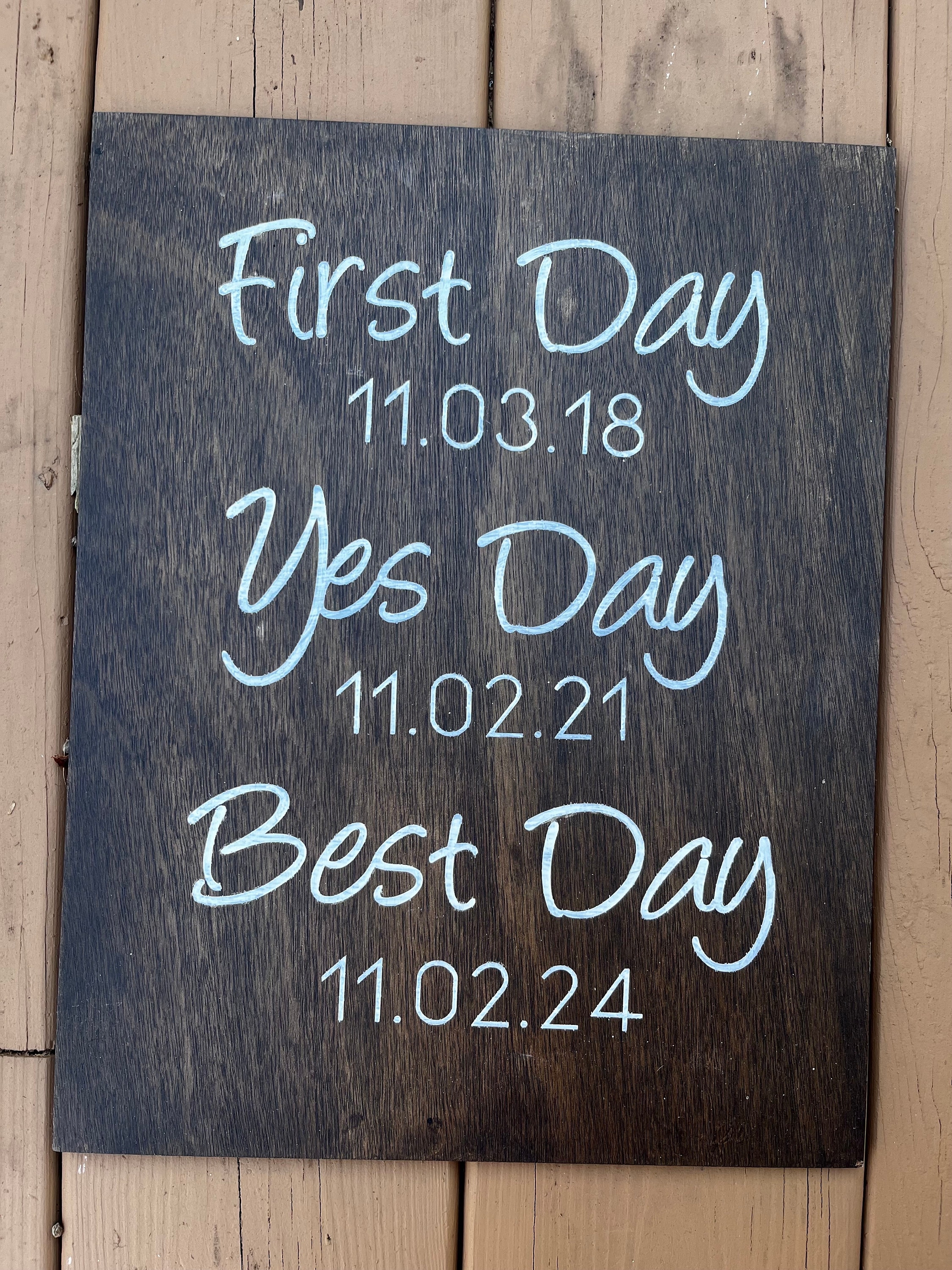 First Day, Yes Day, Best Day Sign - Etsy